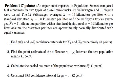 Solved Problem 1 7 Points An Experiment Reported In