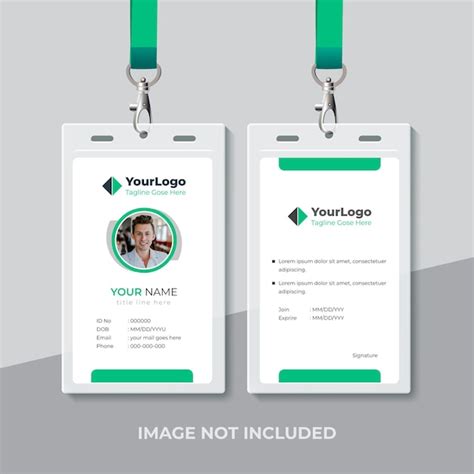 Premium Vector Corporate Company Employee Identity Card Template With