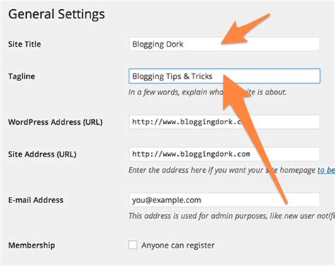 How To Edit Your Wordpress Title And Tagline Brand Glow Up