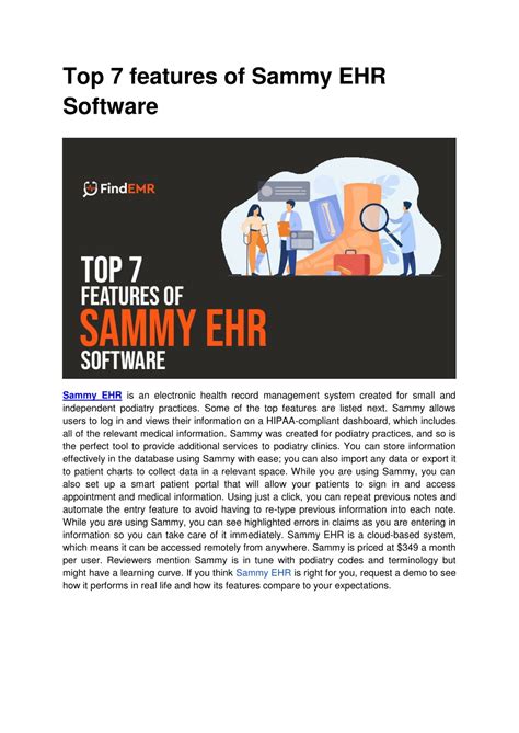 Ppt Top 7 Features Of Sammy Ehr Software Powerpoint Presentation