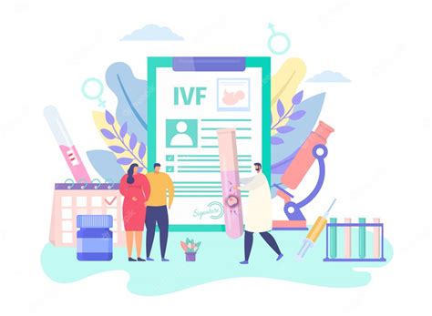 Premium Vector Pregnancy Ivf Technology Concept Illustration