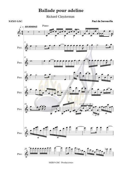 Tocapartituras Balada Para Adelina Partitura Animada