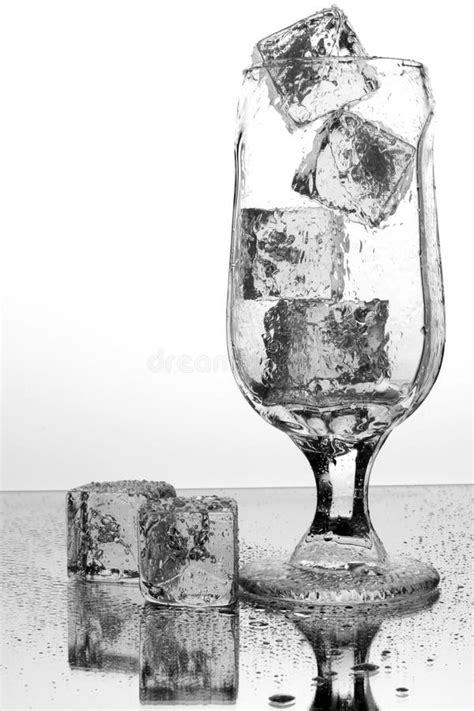 Water Glass With Ice Cubes Stock Image Image Of Cubes 26264281