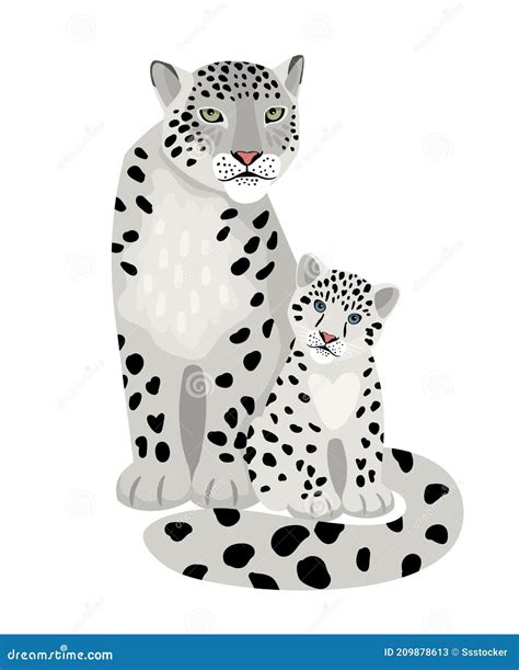 Snow Leopards Vector Sport Emblem 80596980