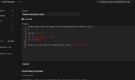 Jinja Template Failed In Email Template For Rfq Frappe Forum
