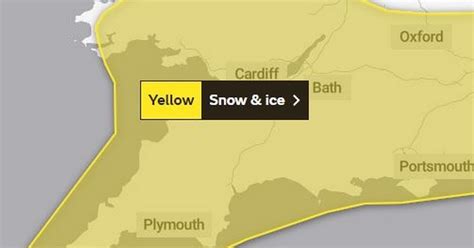 Met Office Extends Snow Warning In South West By Nine Hours Devon Live