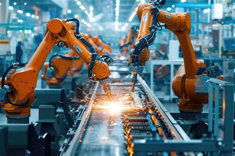 Premium Photo Smart Factory Industry 40 Workshop With Advanced Robotics And Technology