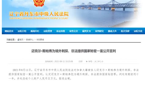 加拿大人迈克尔，判刑11年、驱逐出境！丹东市