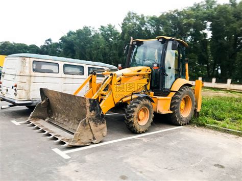 用金属桶建造大型铁橙色挖土机建筑机械运输工具等工程设备高清图片下载 正版图片506276179 摄图网