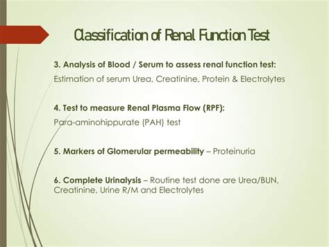 Interpretation Of Renal Function Tests Ug Pdf