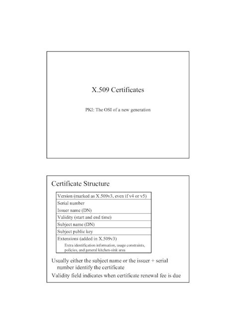 Pdf X509 Certificates Certificate Structure Dokumentips