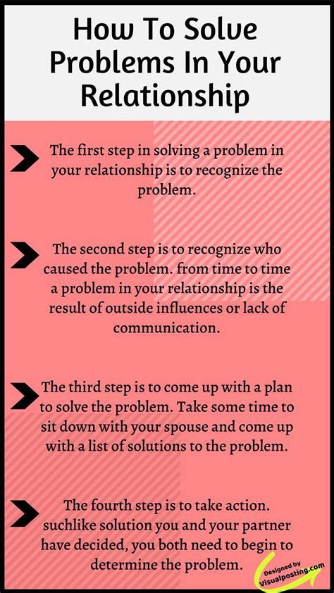 How To Solve Problems In Your Relationsh Solve Relationship Problems Problem Solving