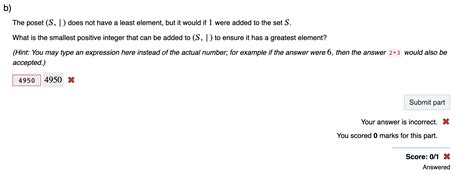 Solved How Do You Do Part B For This Discrete Math Question