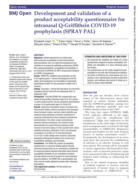 Pdf Development And Validation Of A Product Acceptability