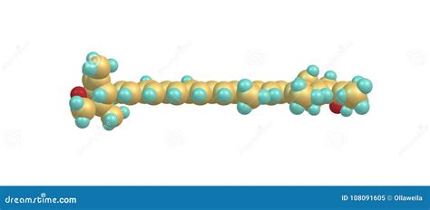 Lutein Molecular Structure Isolated On White Stock Illustration