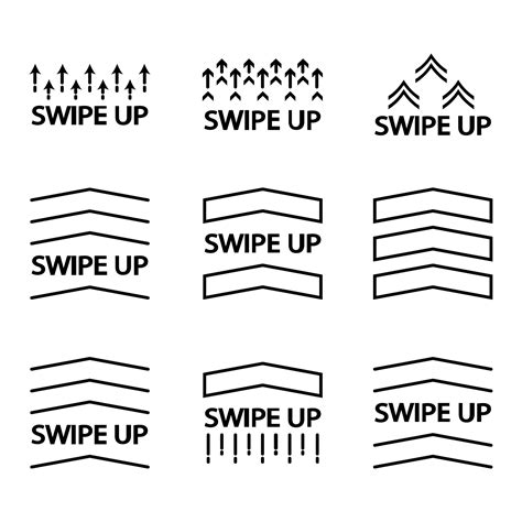 Swipe Up Set Of Buttons For Social Media Vector Art At Vecteezy