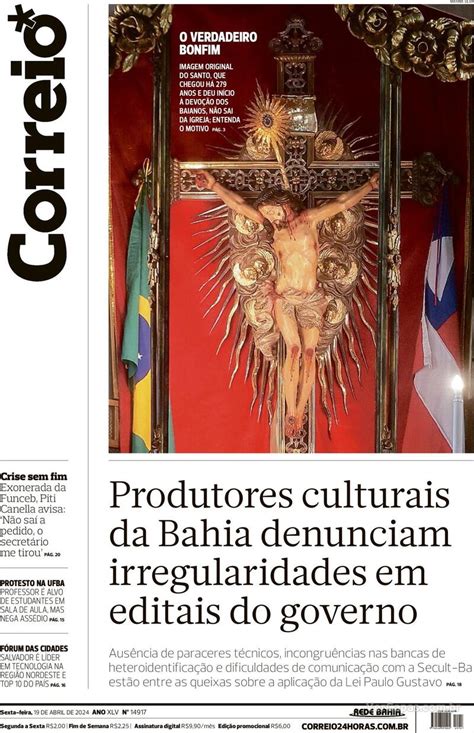 Capa Correio Edição Sexta19 De Abril De 2024