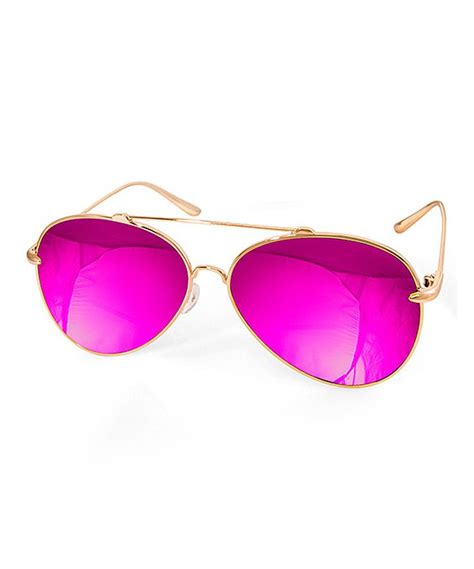 Take A Look At This Aqs Hot Pink And Goldtone Tommie Sunglasses Today