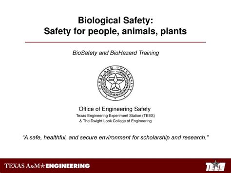 Ppt Biological Safety Safety For People Animals Plants Powerpoint
