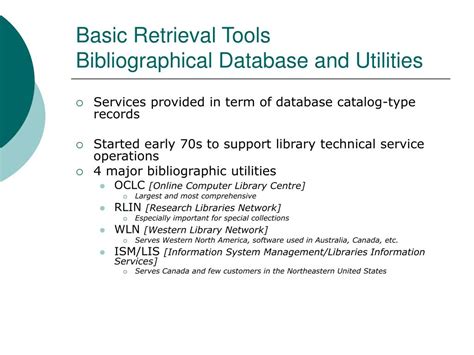 Ppt Retrieval Tools Powerpoint Presentation Free Download Id5754980