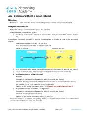 Lab Design And Build A Small Network Docx Lab Design And Build A Small Network