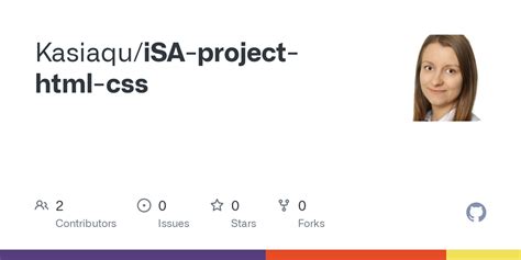 GitHub Kasiaqu ISA Project Html Css