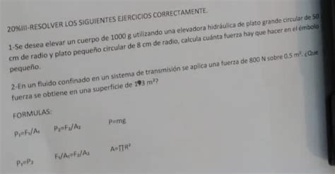 Solved Iii Resolver Los Siguientes Ejercicios Correctamente Se