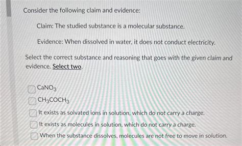 Solved Consider The Following Claim And Evidence Claim The