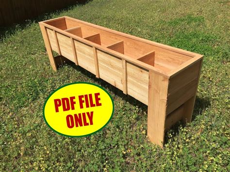 Cedar Planter Box Diy Building Plans Etsy