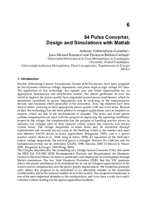 Pdf 84 Pulse Converter Design And Simulation