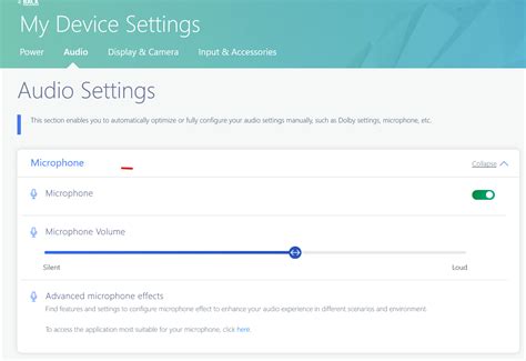 Vantage Microphone Settings English Community