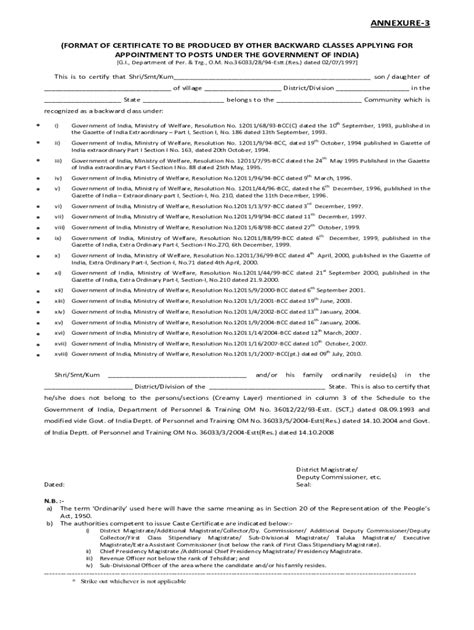 Fillable Online ANNEXURE III APPLICATION FORM FOR A CERTIFICATE Fax