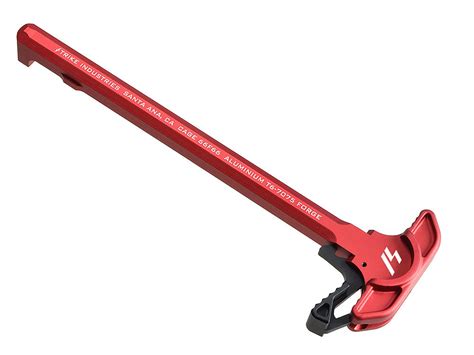 Strike Industries Red Charging Handle With Bk Extended Latch Combo