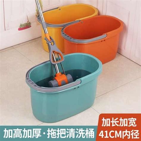 Mop Lantai Thick Plastic Mop Bucket Squeeze Bucket Rubber Cotton Mop