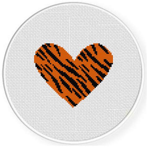 Love Tiger Print Cross Stitch Pattern Daily Cross Stitch