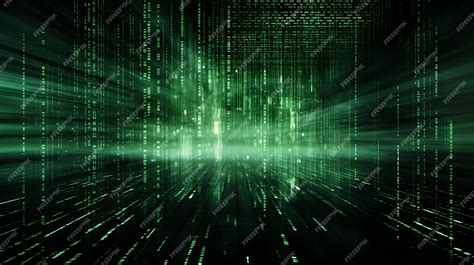 Premium Ai Image Abstract Digital Background With Binary Code And Ai Algorithms Running