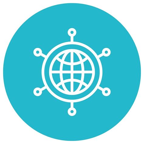 전 세계 네트워크 터 일러스트레이션 프리미엄 벡터