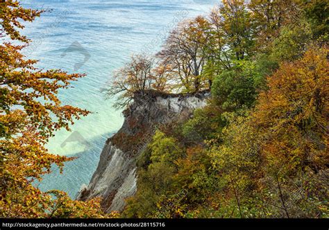 Ostseeküste auf der Insel Moen in Dänemark Lizenzfreies Foto