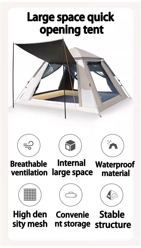 468 People Tent For Camping Water Proof Automatic Tent Outdoor Heavy