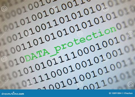 Data Protection Stock Photo Image Of Closeup Binary