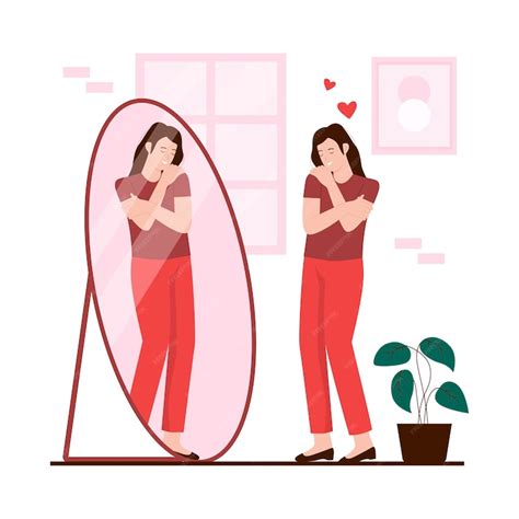 Premium Vector Self Esteem Illustration Design Concept