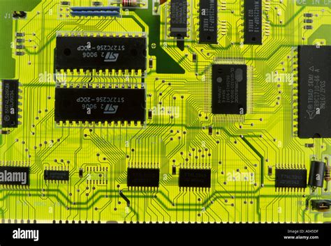 Close Up Of Computer Circuit Board Stock Photo Alamy
