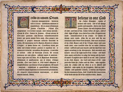 New Nicene Creed Poster Nelson Ts Wholesale
