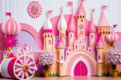 Premium Photo Photo Backdrop Fit For A Princess Complete With Pink