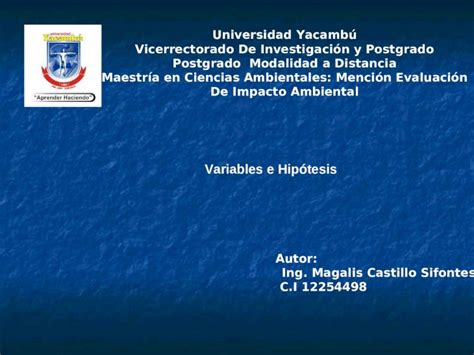 Ppt Variables E Hipotesis Dokumen Tips