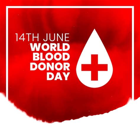 Free Vector 14th June World International Blood Donor Day Poster Design