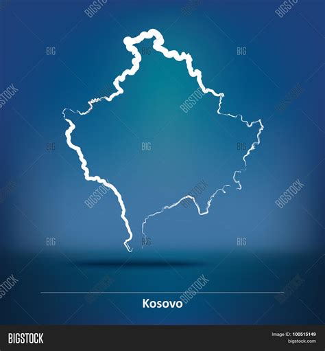 Doodle Map Kosovo Vector And Photo Free Trial Bigstock