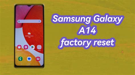 Samsung Galaxy A Factory Reset Youtube