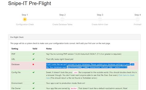 Pre Fligh Db Setup · Issue 8914 · Snipesnipe It · Github