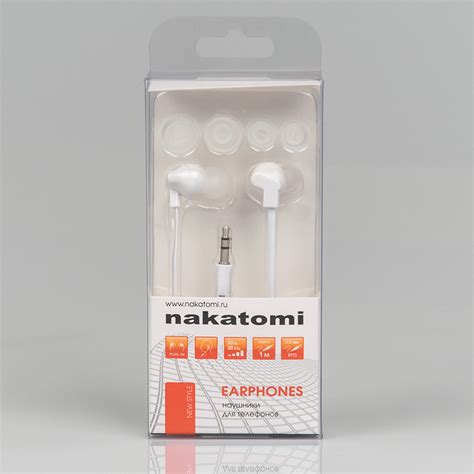 Белые канальные наушники Nakatomi EP-B21 White
